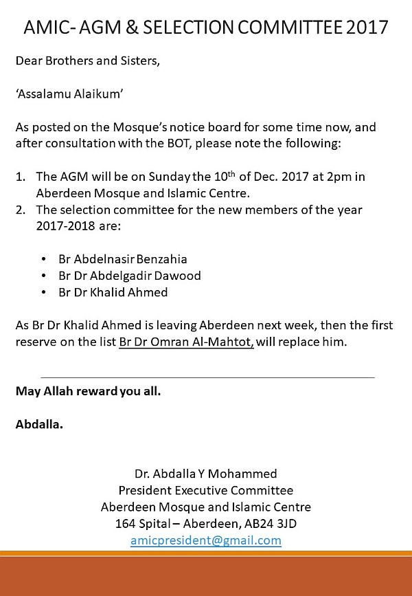 Aberdeen Mosque and Islamic Centre